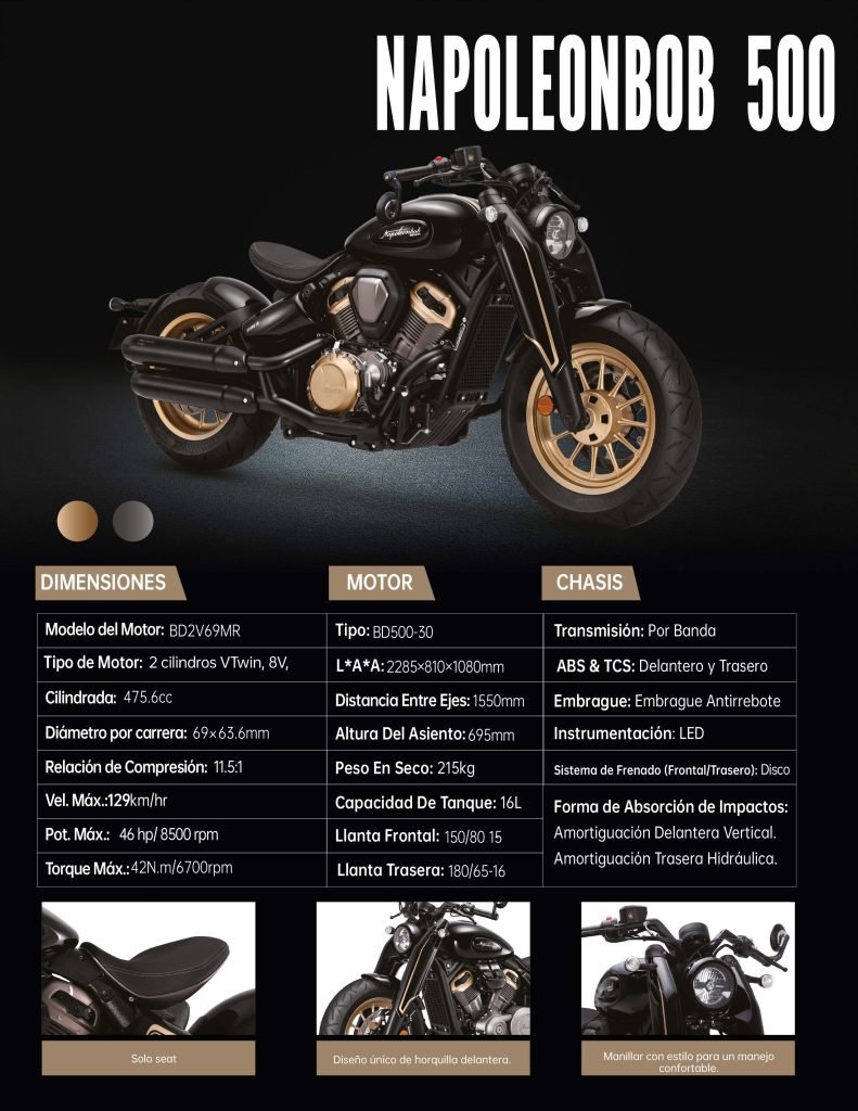 Benda Napoleón 500: Bobber que Despierta Admiración | Bendamoto